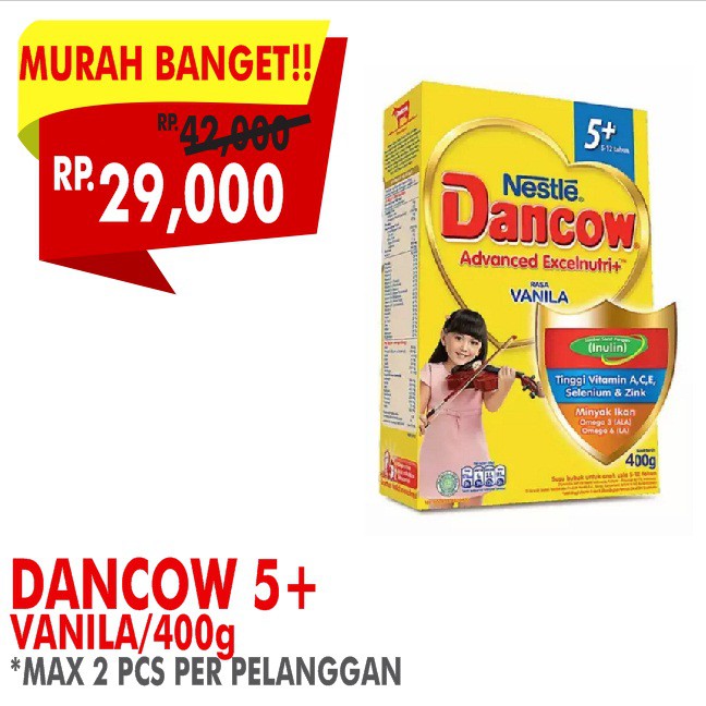 Jual Nestle Dancow 5+ - Susu Bubuk Formula Advanced Excelnutri+ ...
