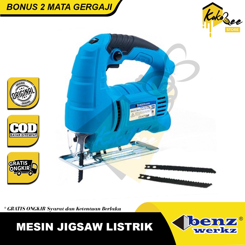 Jual BENZ WERKZ Mesin Gergaji Jigsaw GRATIS 2 Mata Besi Kayu Mesin ...