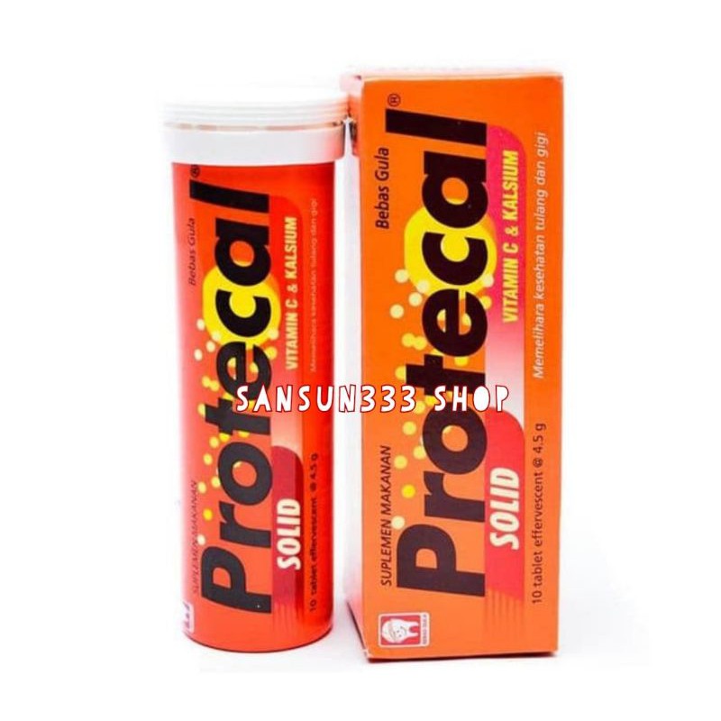 Jual PROTECAL SOLID Vitamin C Kalsium Isi 10 Tablet Effervescent ...