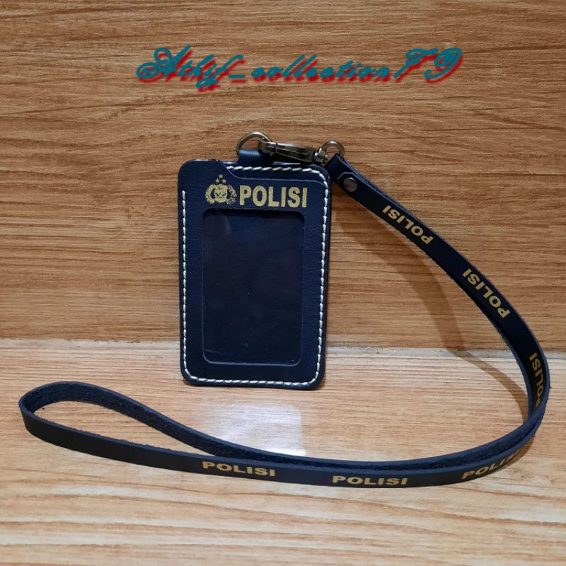 Jual Tempat Id Card Polri Kulit Holder Id Card Kulit Polri Kalung ...