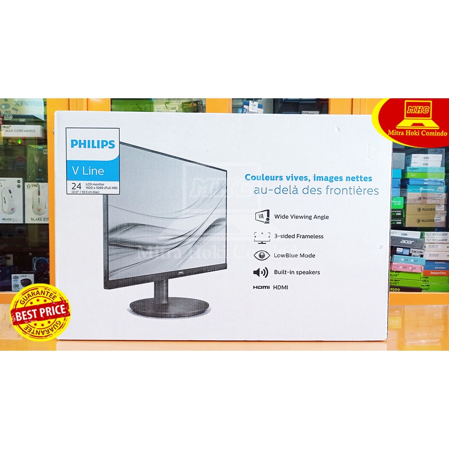 Jual LED MONITOR PHILIPS 241V8LA 24" VA 1080p | Shopee Indonesia