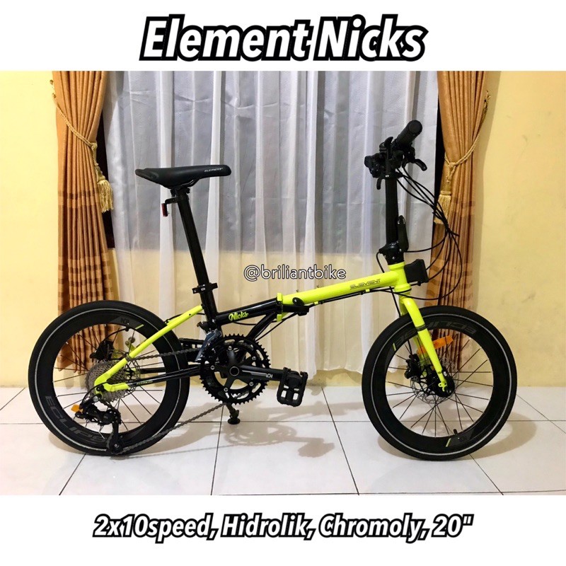 Jual Sepeda Lipat Element Nicks 20 Inch Yellow Black | Shopee Indonesia