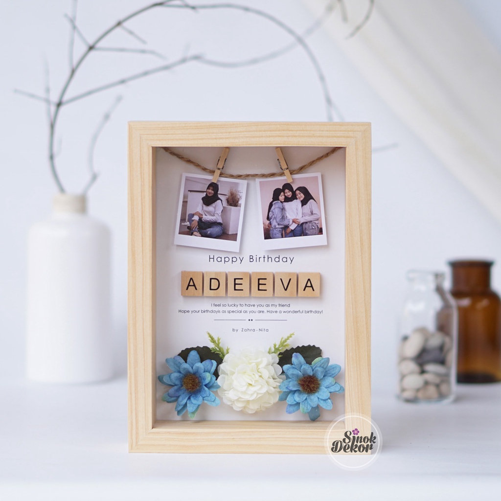 Jual Kado Scrabble Flower Frame Sinok Dekor - Hadiah Ulang Tahun Wisuda Graduation Kenang ...