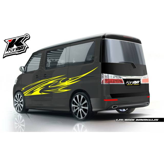 Jual Sticker mobil luxio apv grandmax dengan variasi warna kuning ...