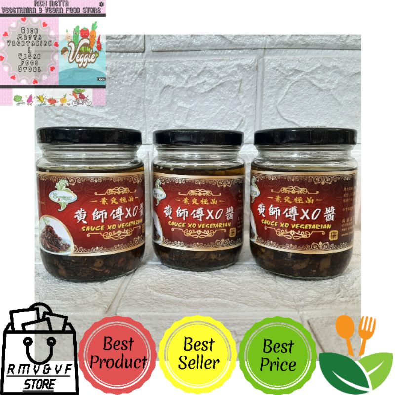 Jual Evergreen Sauce XO Vegetarian 200gr / Bumbu Perasa Saus XO Jiang Huang | Shopee Indonesia