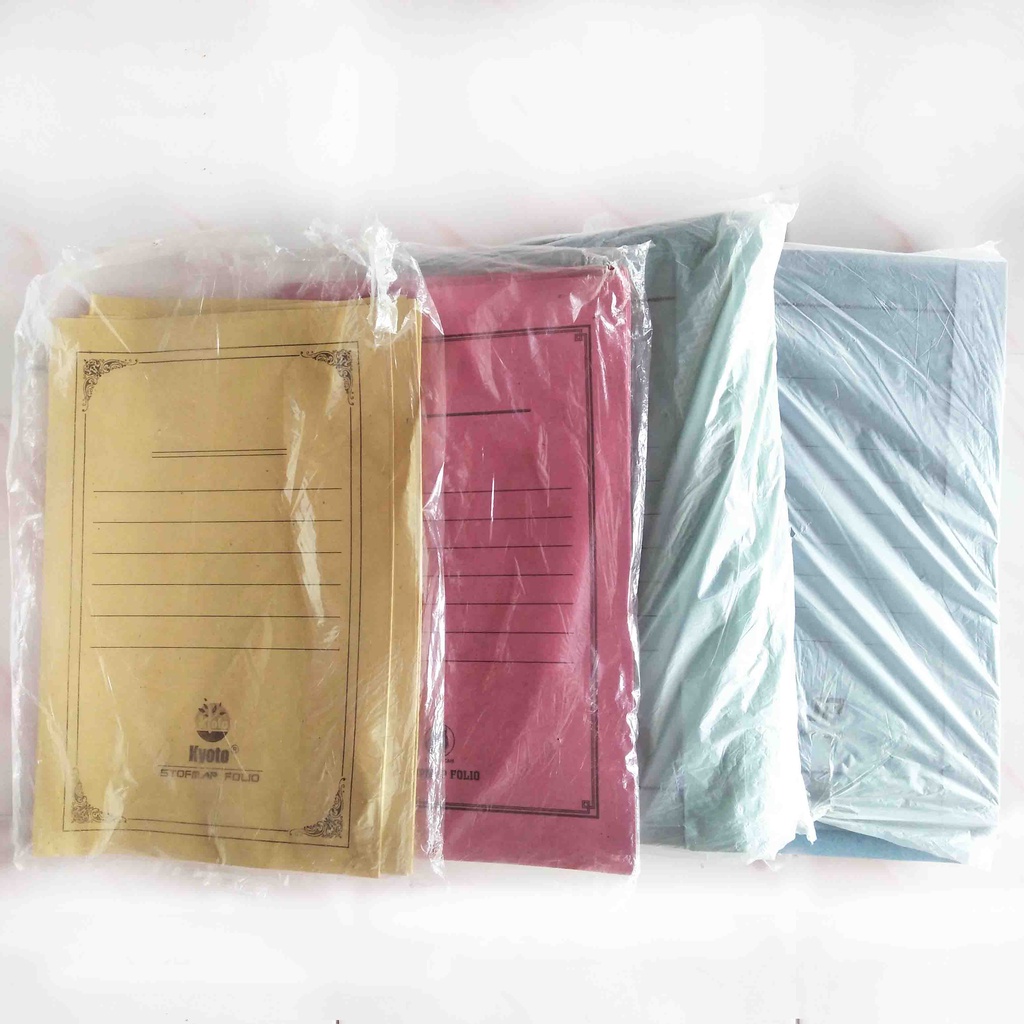 Jual Stop Map Kertas uk.Folio Perpack isi 50lbr warna Biru, Pink,Kuning ...