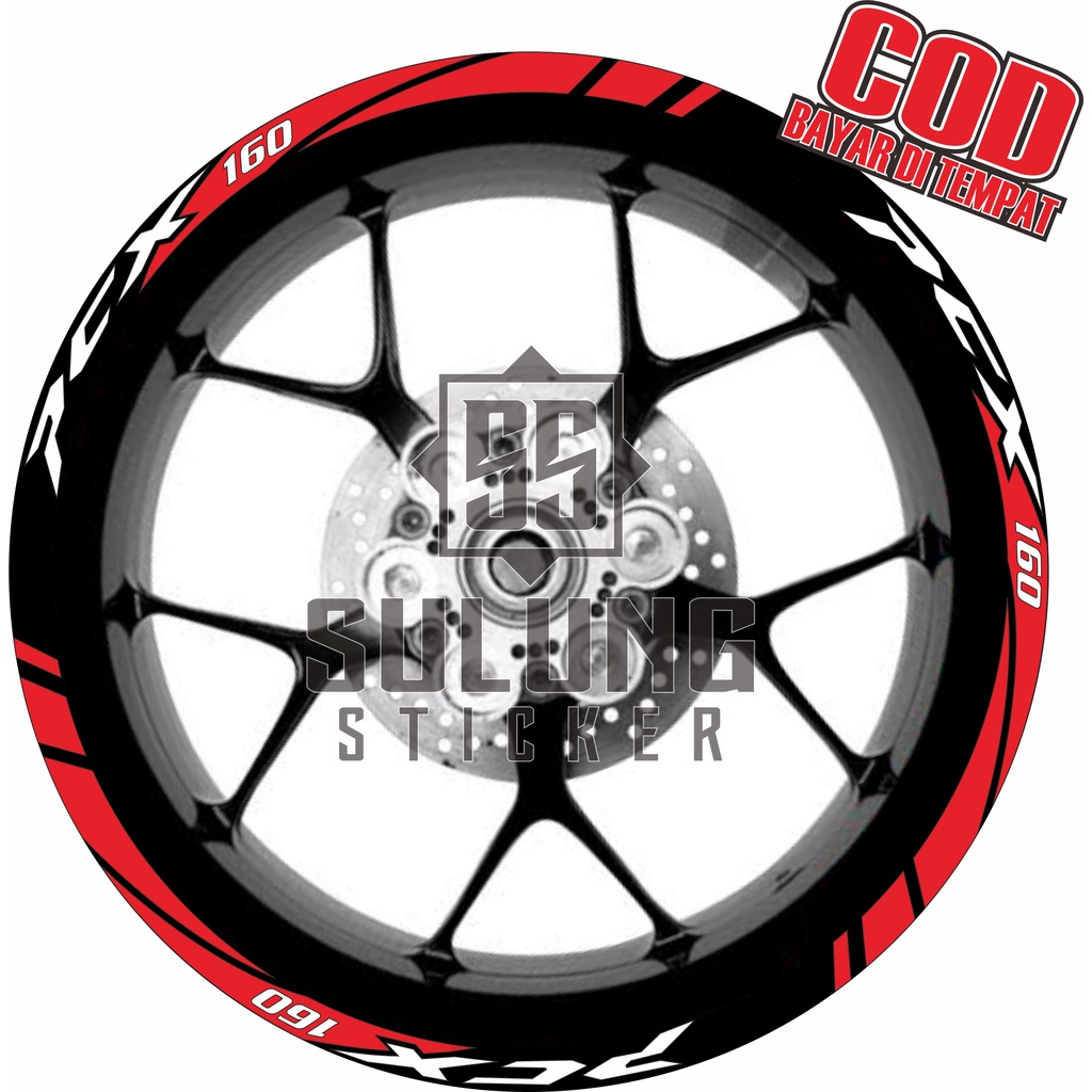 Jual Cutting Sticker List Velg Motor Honda PCX 160 Stiker Variasi Pelek ...