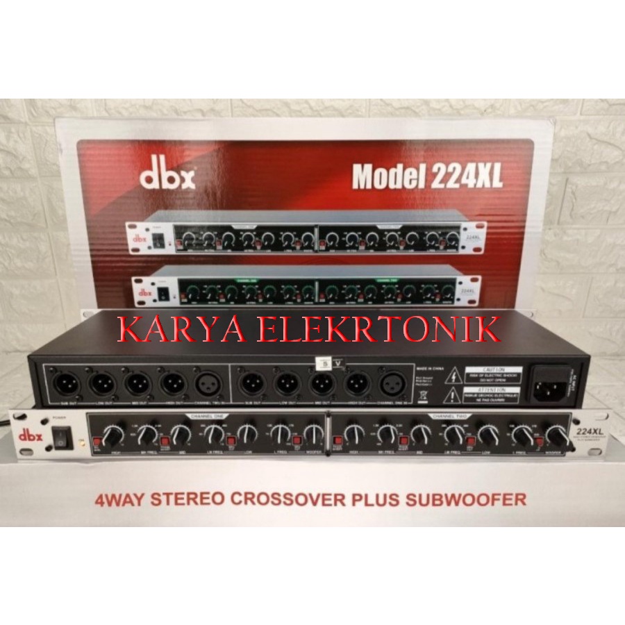 Jual Crossover DBX224XL 4 WAY Stereo Output High Mid Low Sub DBX 224XL | Shopee Indonesia