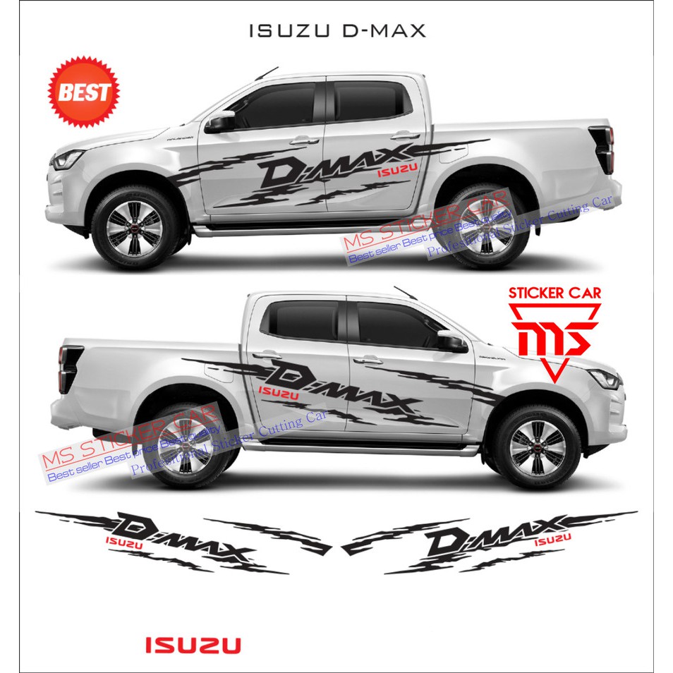 Jual sticker stiker dmax sticker cutting mobil isuzu d max off road ...