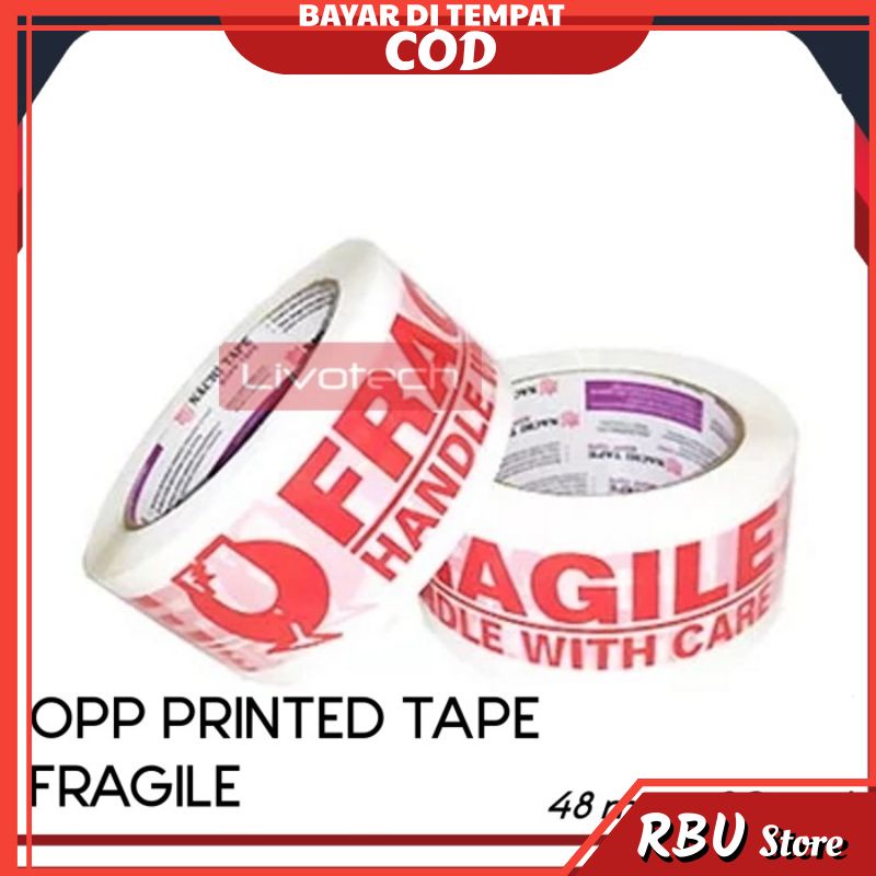 Jual LAKBAN FRAGILE 48MM NACHI TAPE 90 Y ISOLASI SELOTIP TEBAL OPP 2 ...