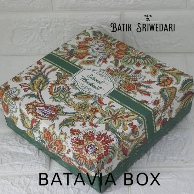 Jual Box nasi kotak nasi dus nasi uk 20x20 motif Batik Sriwedari R10K ...