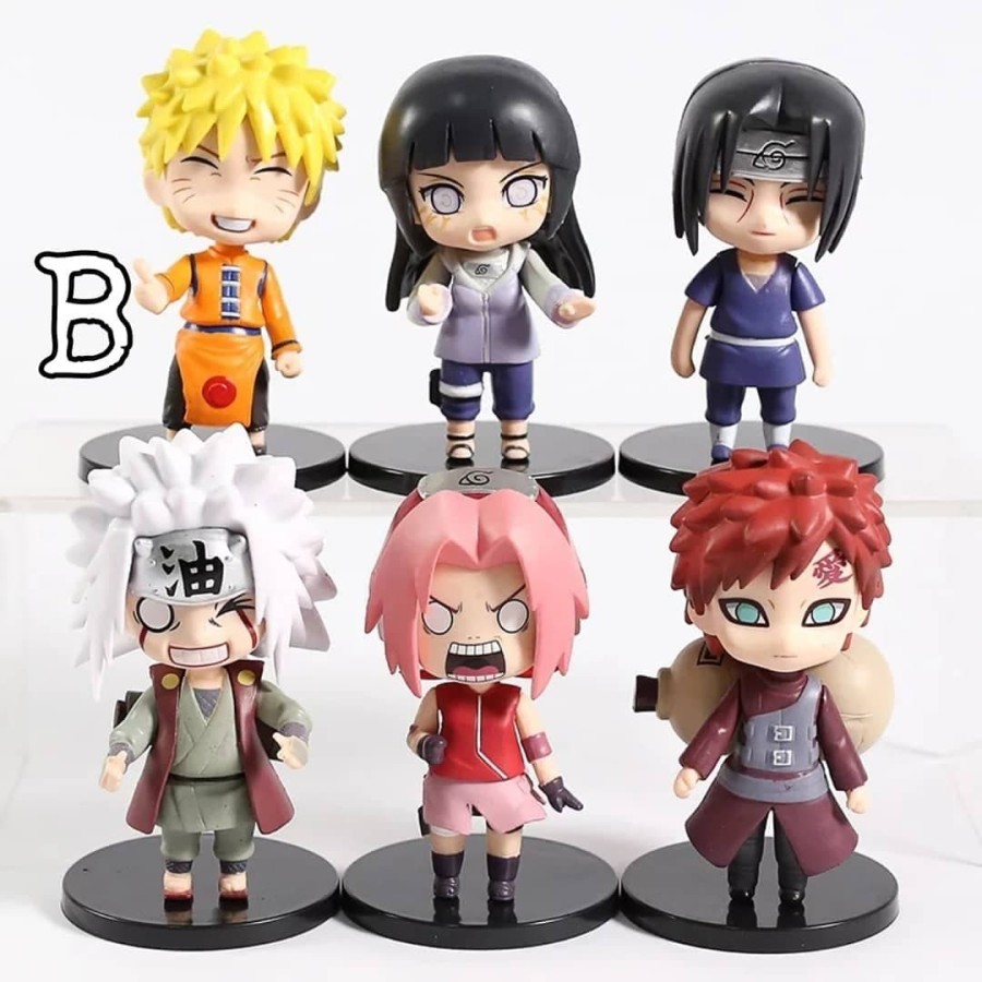 Jual Figure Naruto Set 6 pcs Naruto Kakashi Hinata Jiraiya Sasuke ...
