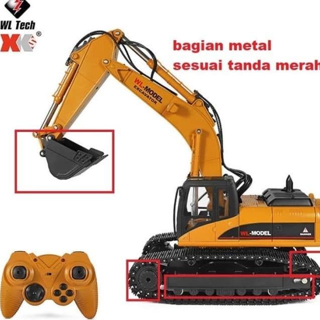 Jual Wl 16800 Excavator Metal Scale 1/16 23Ch Truck Car With Led Smoke ...