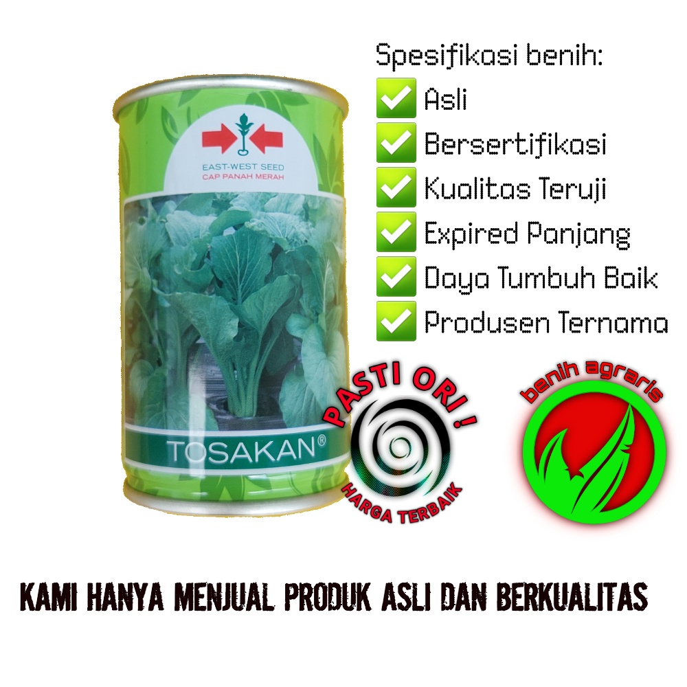 Jual Benih Sawi Tosakan 100 gr kaleng Exp. 3-1-2025 - Beli 5 Gratis 1 ...