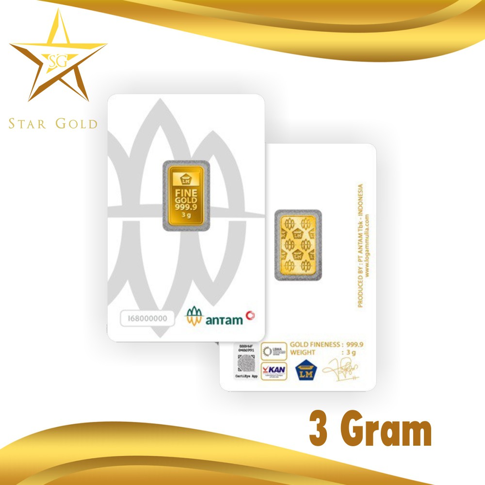 Jual Star Gold Logam Mulia Antam Press ( LM ) 3GR 3 Gram | Shopee Indonesia