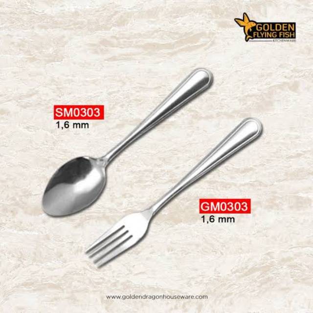 Jual Sendok Stainless Tebal Golden Flying Fish | Shopee Indonesia
