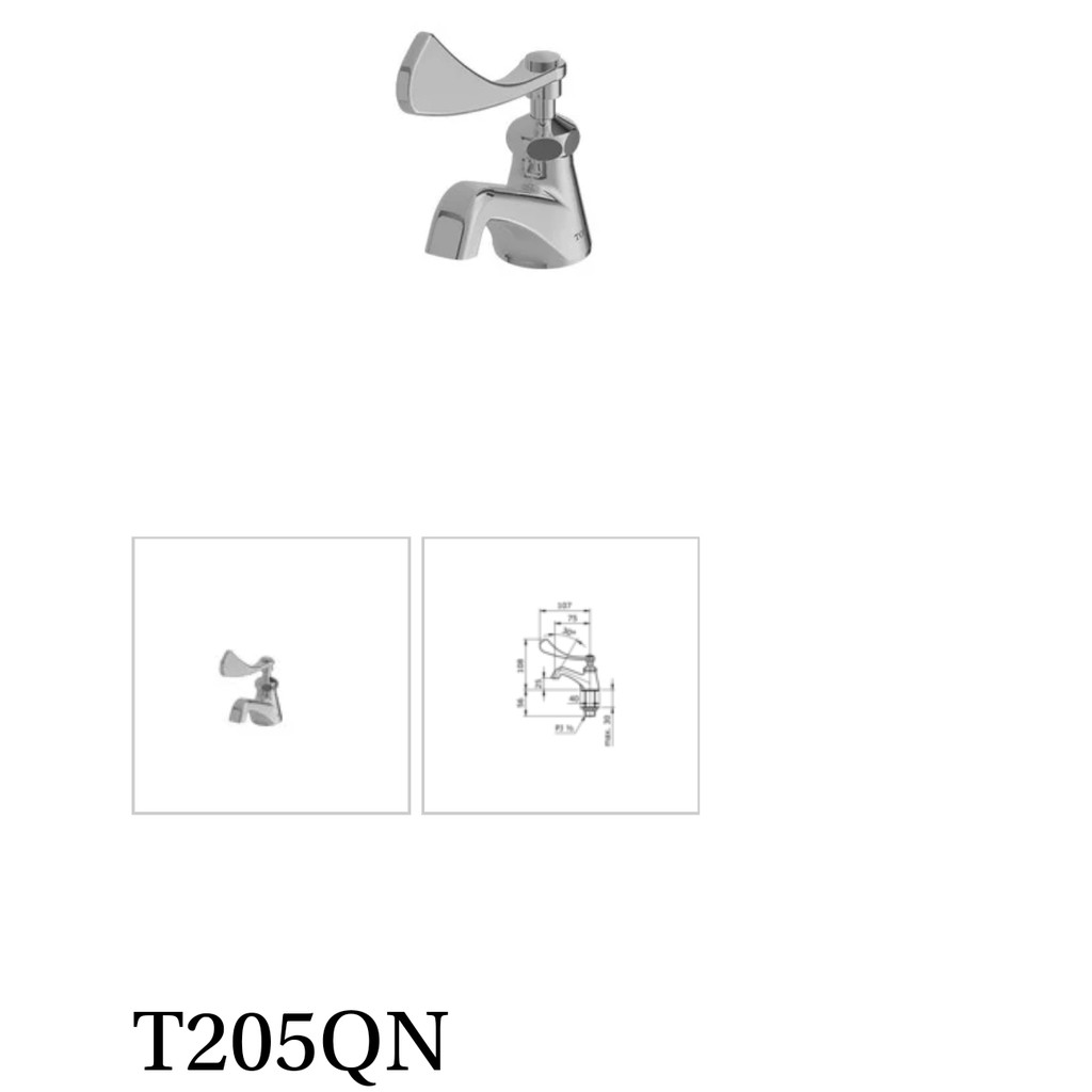 Jual LEVER HANDLE LAVATORY FAUCET TYPE T205QN (COLD ONLY) "TOTO ...
