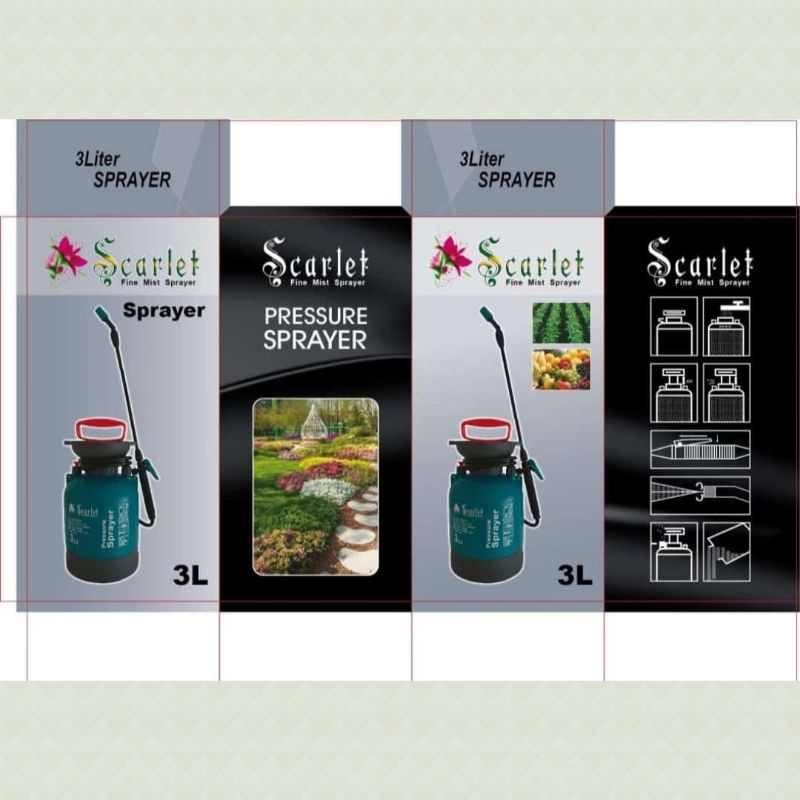 Jual Tangki Semprot Pressure Sprayer 3 liter SCARLET Alat Semprot Pompa ...