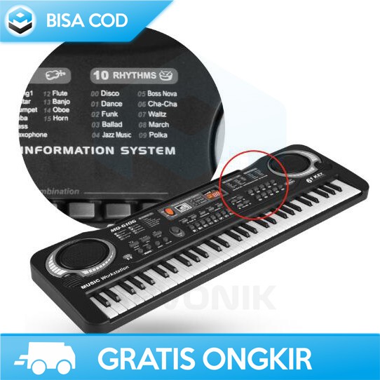 Jual PIANO DIGITAL KEYBOARD ALAT MUSIK TAFFSTUDIO MQ-6106 ORIGINAL 61 ...