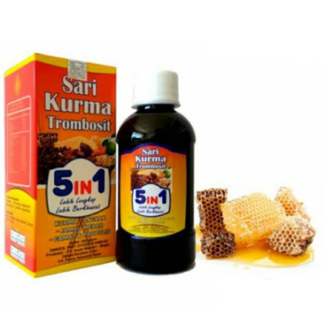 Jual Sari Kurma Trombosit Kurma Angkak Jambu Merah Gamat Propolis 5 in ...