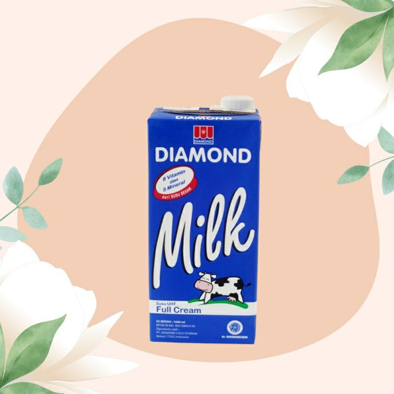 Jual Susu UHT DIAMOND Milk 1 Liter - Susu DIAMOND Full Cream 1L - Susu Diamond FULL CREAM 1000ml ...
