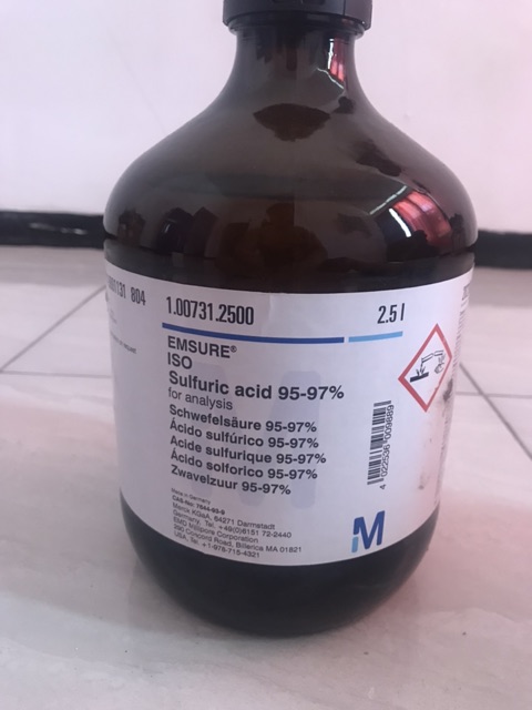 Jual Sulfuric Acid/Asam Sulfaf/H2SO4 Merck Pro Analis 2,5 Liter ...
