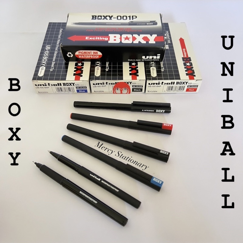 Jual Boxy Drawing Pen 0,3 MM Boxy-001P - Uniball UB105 Sign Pen Tanda ...
