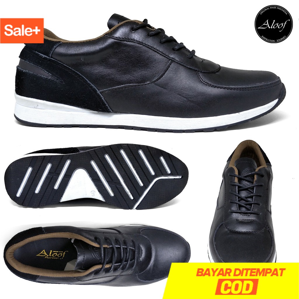 Jual ALOOF LUTFI - Sepatu Sneakers Pria Kulit Asli Original Aloof ...