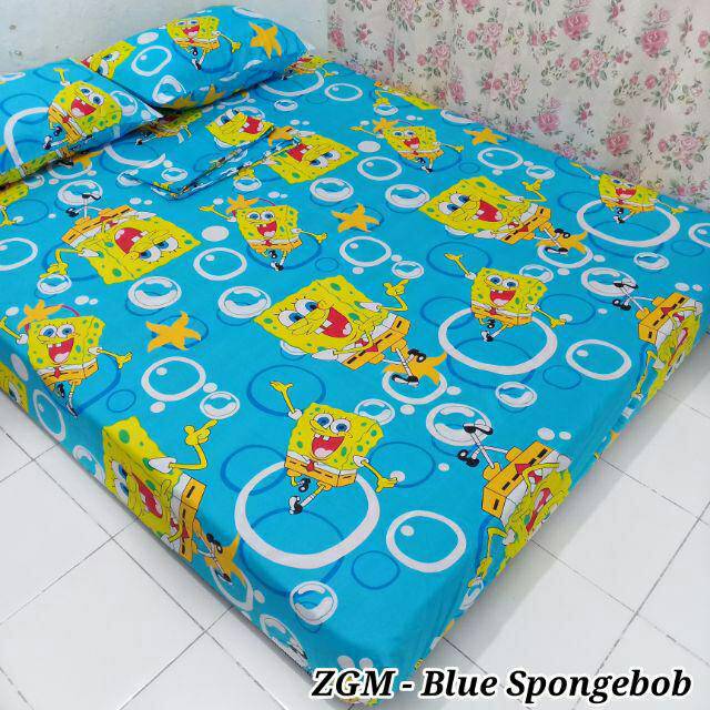 Jual Seprei 160x200, 180x200 Motif Spongebob BESTSELLER | Shopee Indonesia