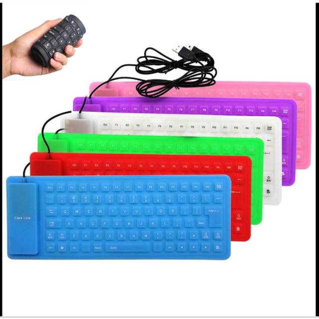 Jual Flexibel Keyboard USB Keyboard Fleksibel Anti Air - Hitam | Shopee ...