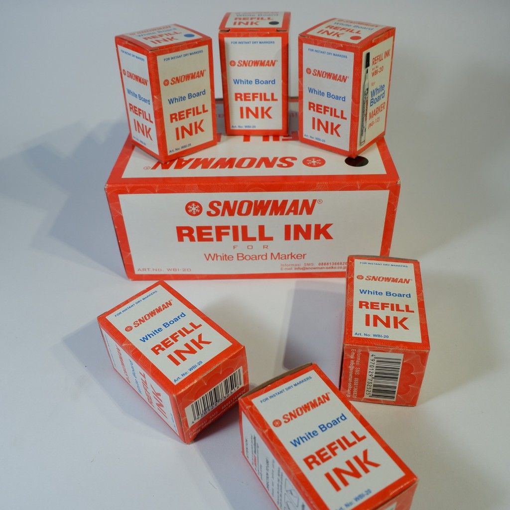 Jual TINTA SNOWMAN WHITE BOARD MARKING / REFILL TINTA SNOWMAN | ALHAZEN ...