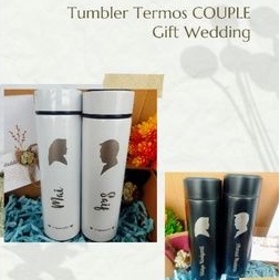 Jual Tumbler Couple Termos Wedding Grafir Bisa Request Nama | Shopee ...
