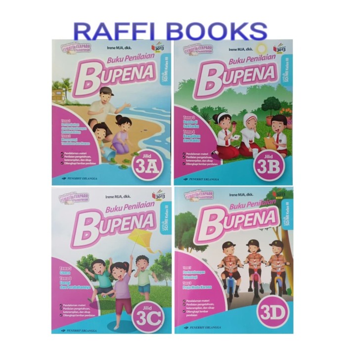 Jual Paket Buku Bupena 3A sampai 3D kelas 3 SDMi Erlangga | Shopee ...