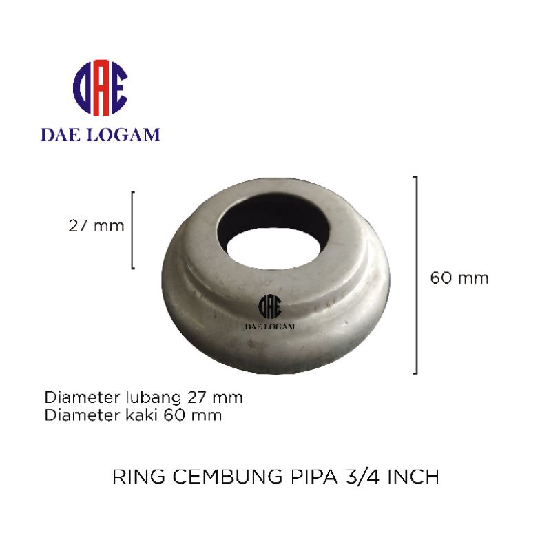 Jual Ring Pipa / Tapak Pipa / Ring Cembung Ukuran 3/4 Inch | Shopee ...
