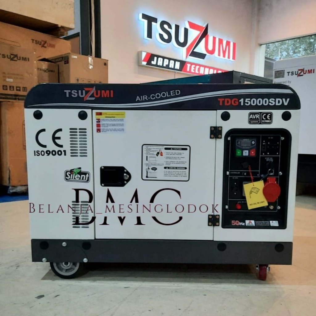 Jual Genset Silent 15 KVA 10000-12000 Watt 3 Phase Tsuzumi TDG 15000SDV Japan Technology ...