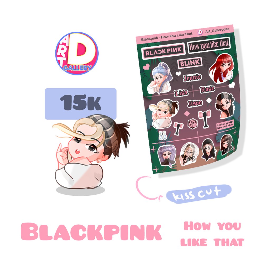Jual Blackpink How You Like That Sticker by Art_Gallerydita | Shopee ...