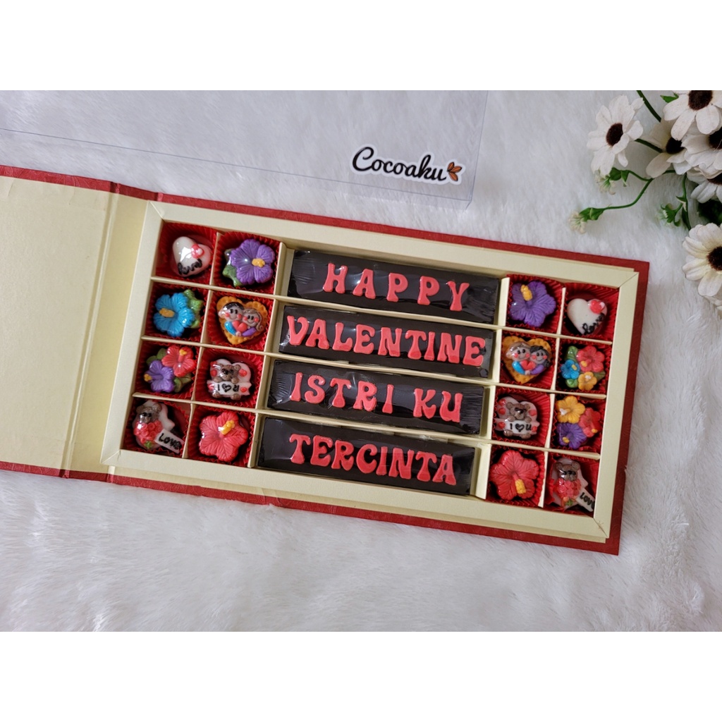 Jual Cokelat Ucapan cinta / Coklat Valentine / Coklat box (Hardcase box ...