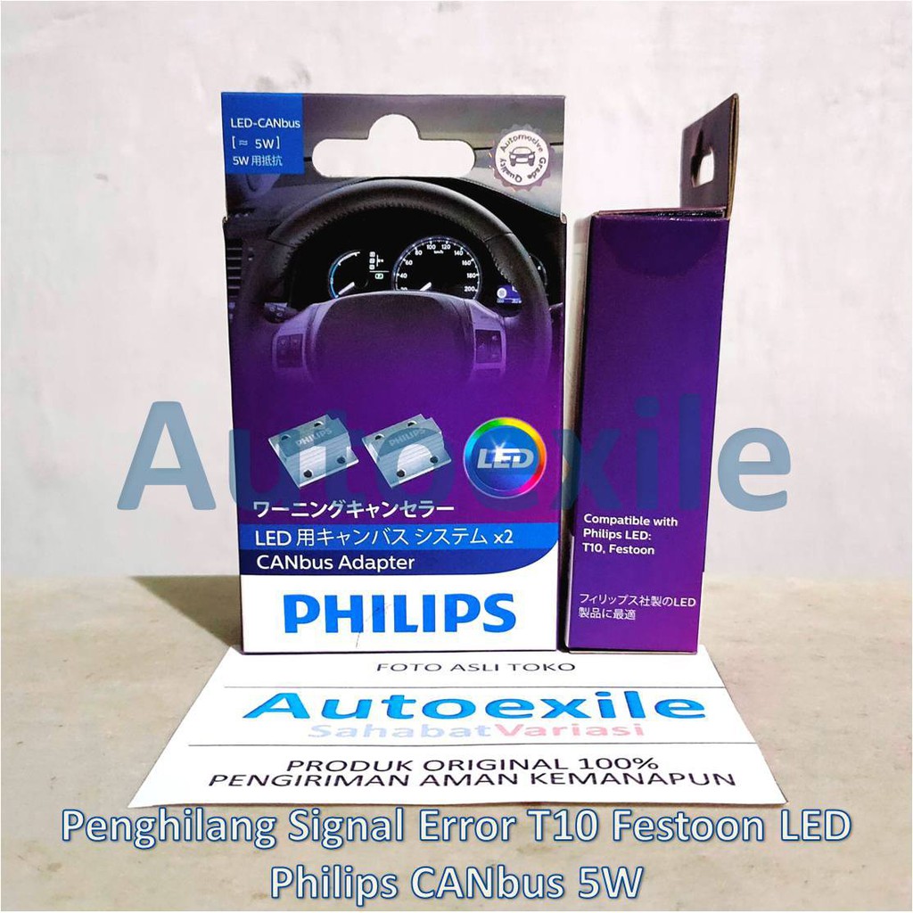 Jual Philips LED CANbus Adapter 5W Load Resistor T10 Festoon C5W ...