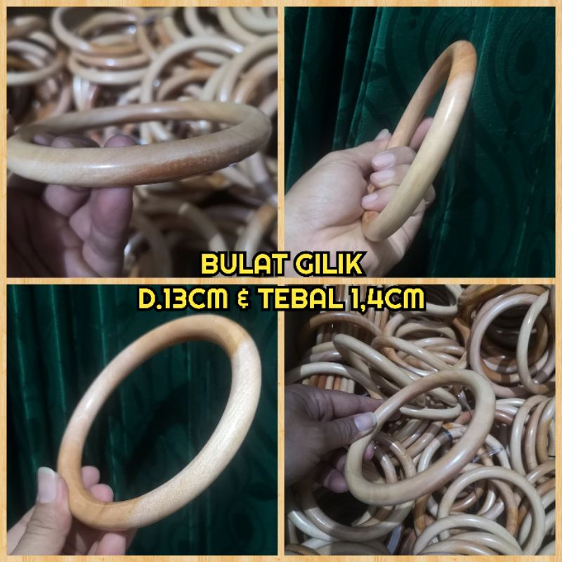 Jual RING KAYU HANDLE TAS GERAISURYA HANDEL LINGKARAN GILIK GANTUNGAN ...
