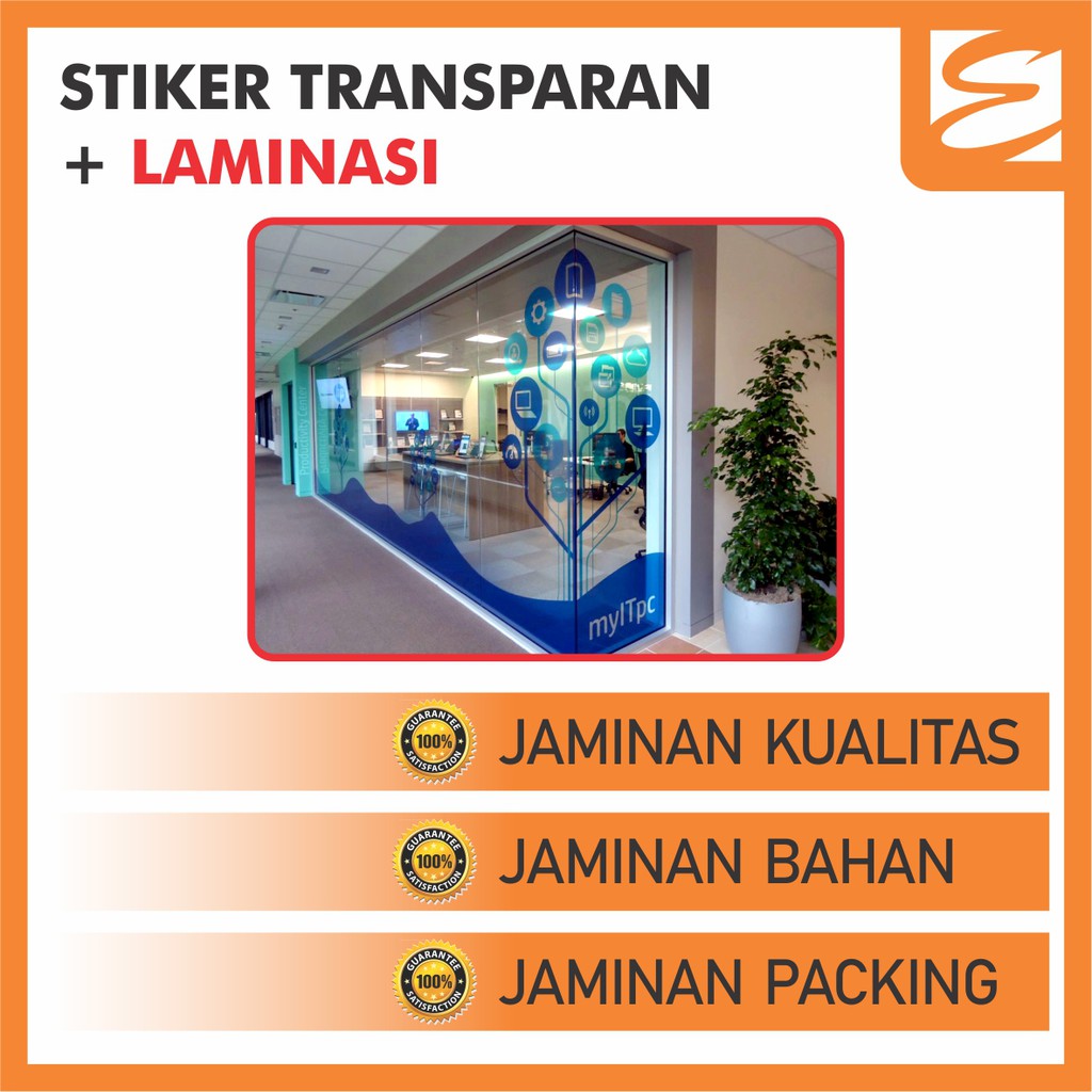 Jual Sticker Print Meteran Transparan + Laminasi Cetak Stiker Label ...