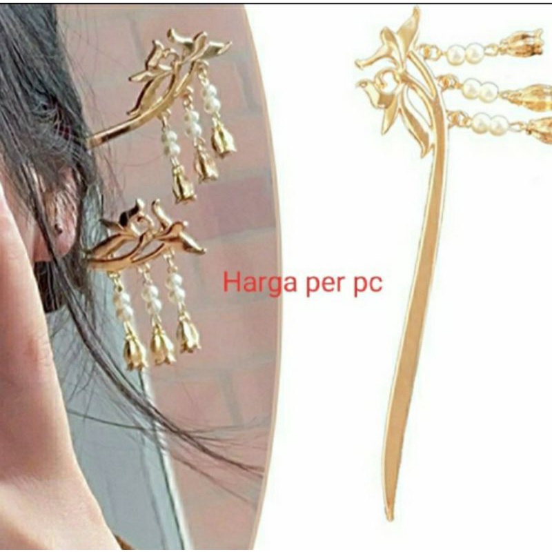 Jual Tusuk Konde China Tusuk Rambut Tradisional China Gold | Shopee ...