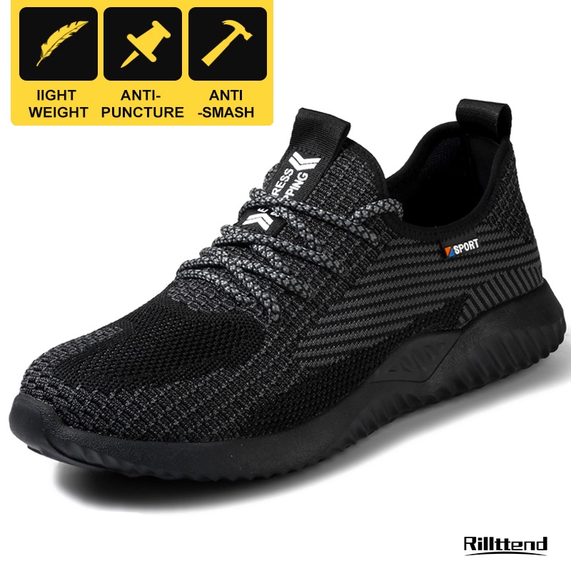 Jual 【Ready Stock】Sepatu Safety Pria Safety shoes light nyaman bernapas ...