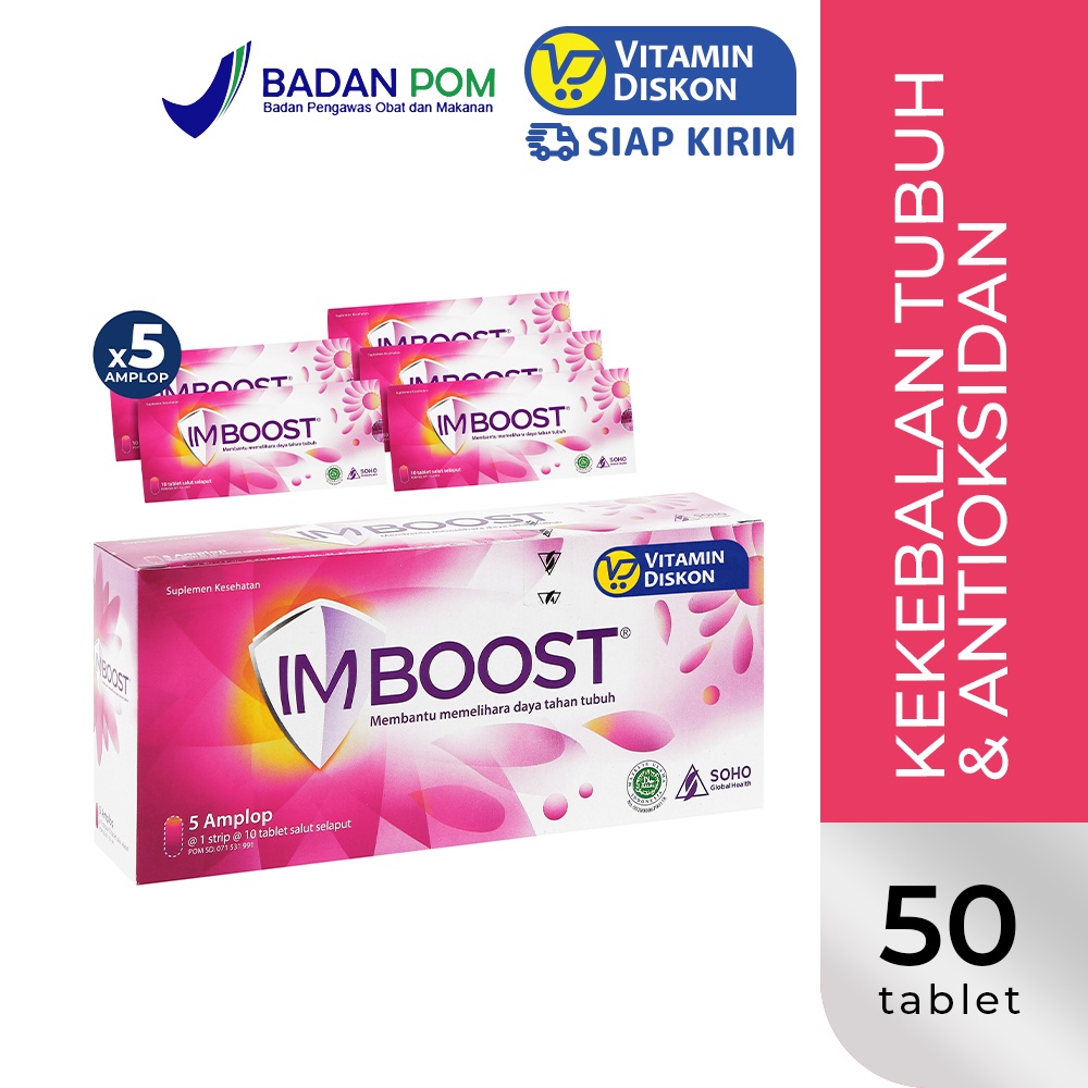 Jual Imboost BPOM 50 Tablet (5 Strip X 10'S) | Suplemen Peningkat Daya ...