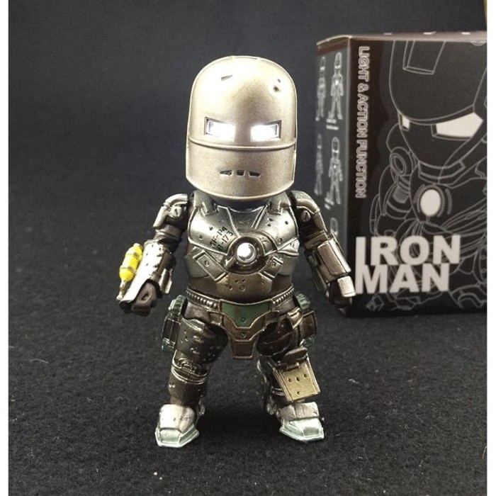 Jual Action Figure Iron Man chibi mini ori mirip kids logic MK1 MK20 ...