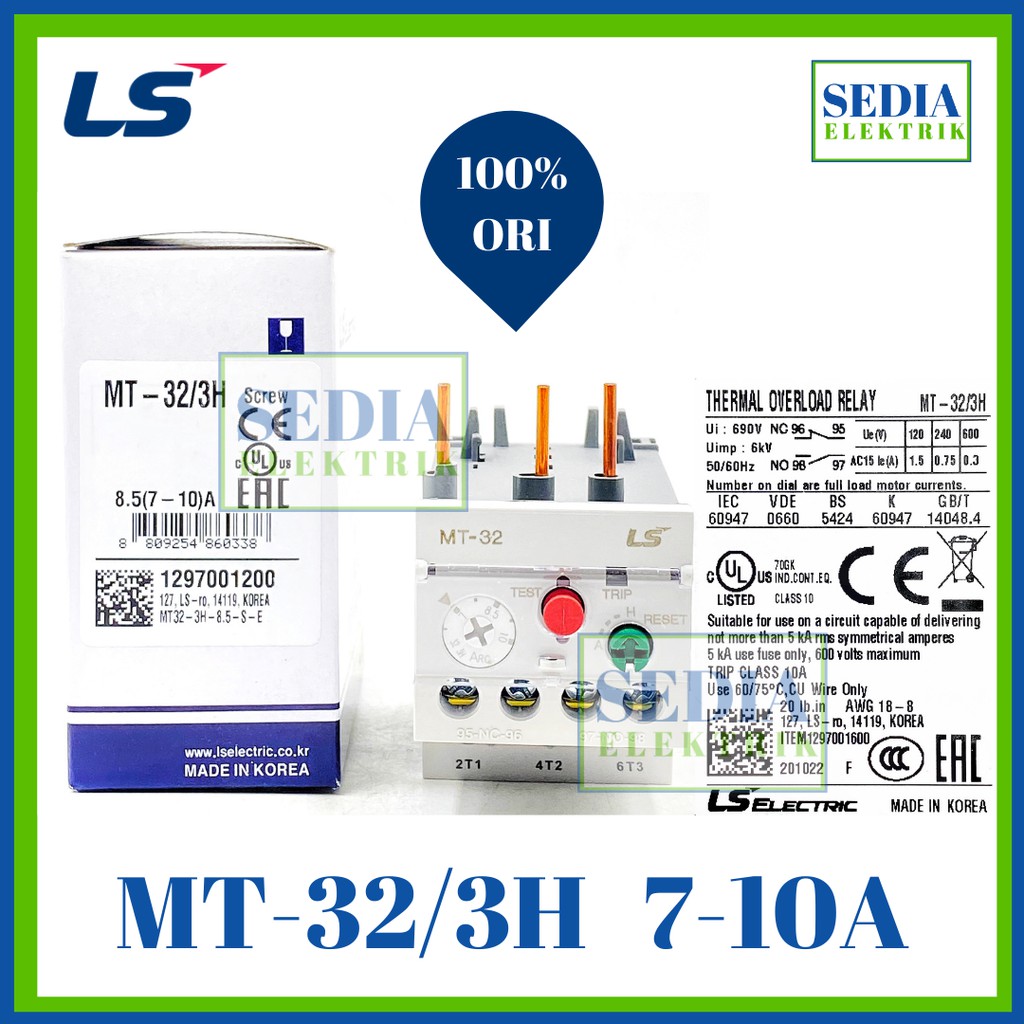 Jual LS THERMAL OVERLOAD RELAY MT-32/3H 7-10A 8.5A MT-32 MT 32 | Shopee ...