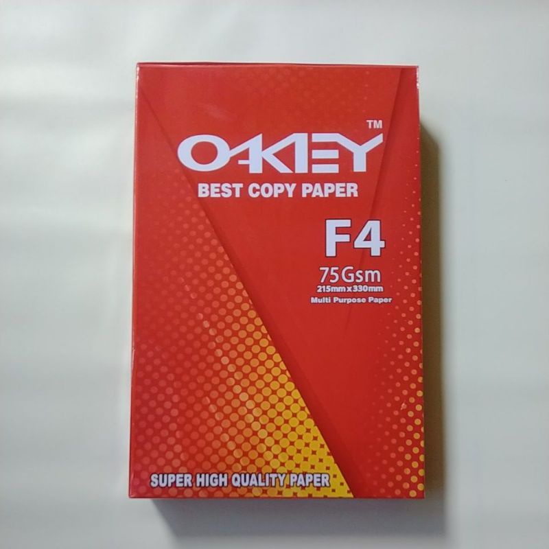 Jual Kertas HVS Fotokopi F4 OKEY 75gsm 1 karton / box ( isi 5 rim ...