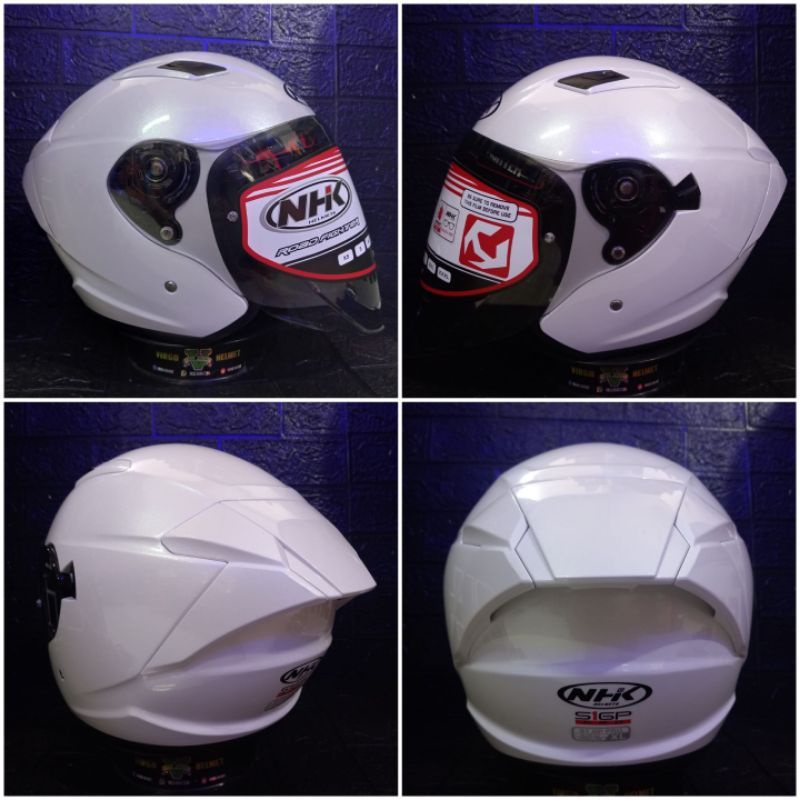 Jual HELM NHK S1 GP PRO SOLID STAR WHITE NHK S1 WHITE ORIGINAL TERMURAH ...