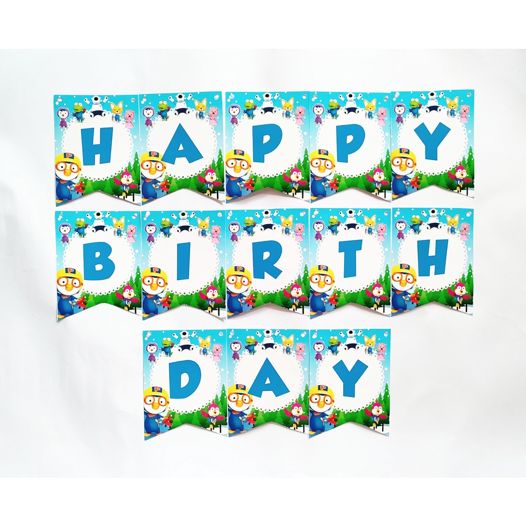 Jual banner flag bunting flag garland flag ulang tahun happy birthday ...