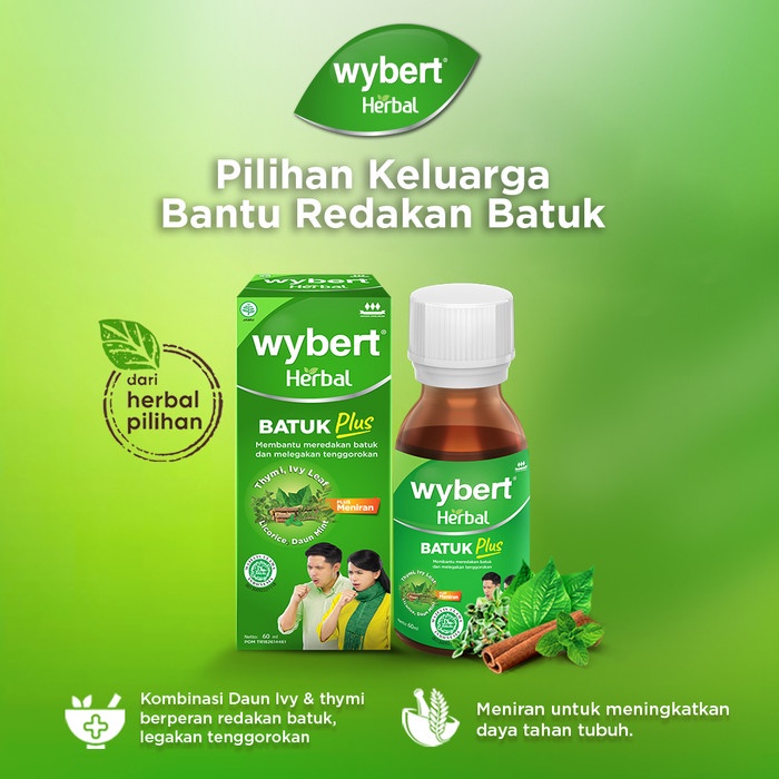 Jual epooe0e Wybert Herbal Batuk Plus 60 Ml/3 Botol Gr040H | Shopee ...