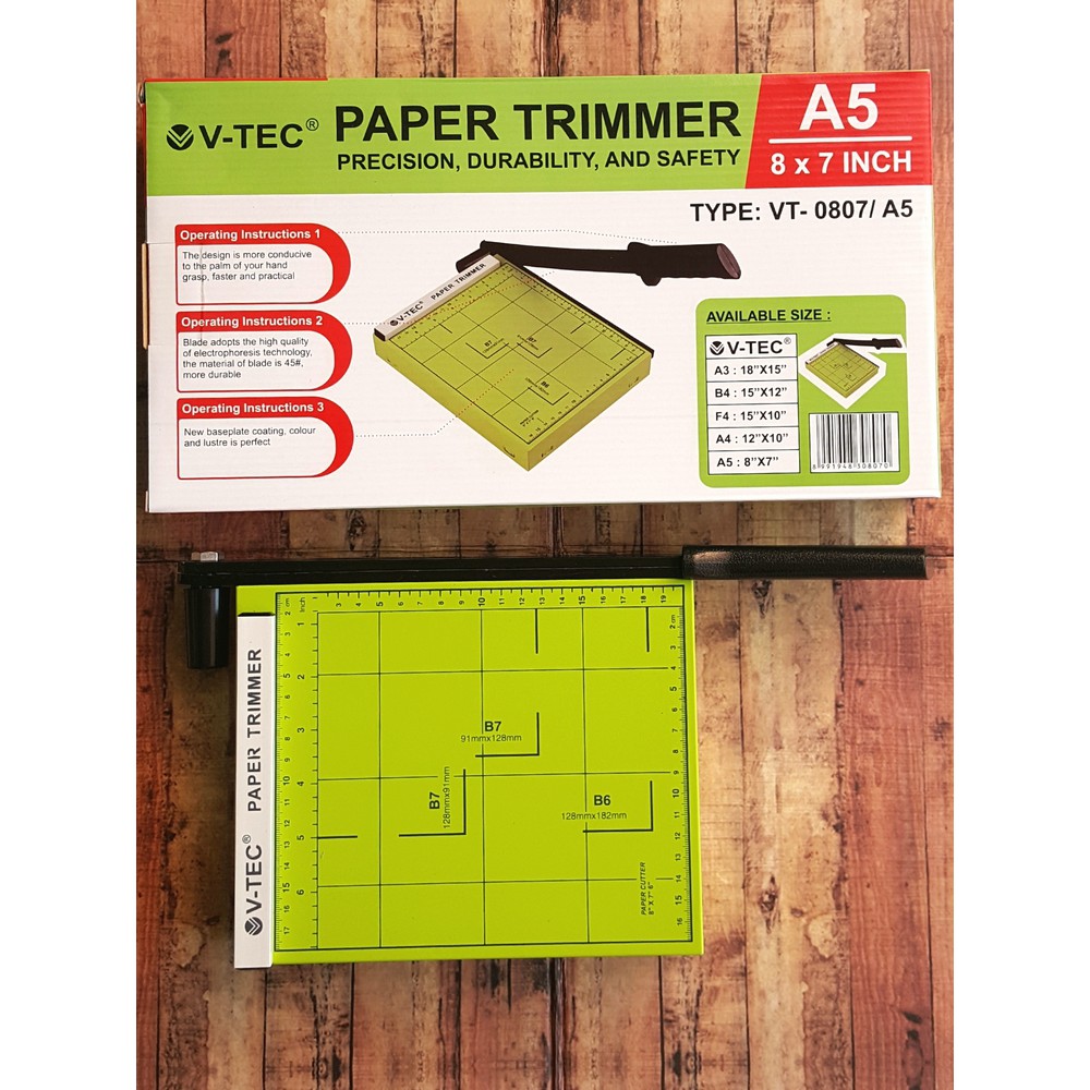Jual Alat Pemotong Kertas Vtec A5 Paper Trimmer 0807 Paper Cutter